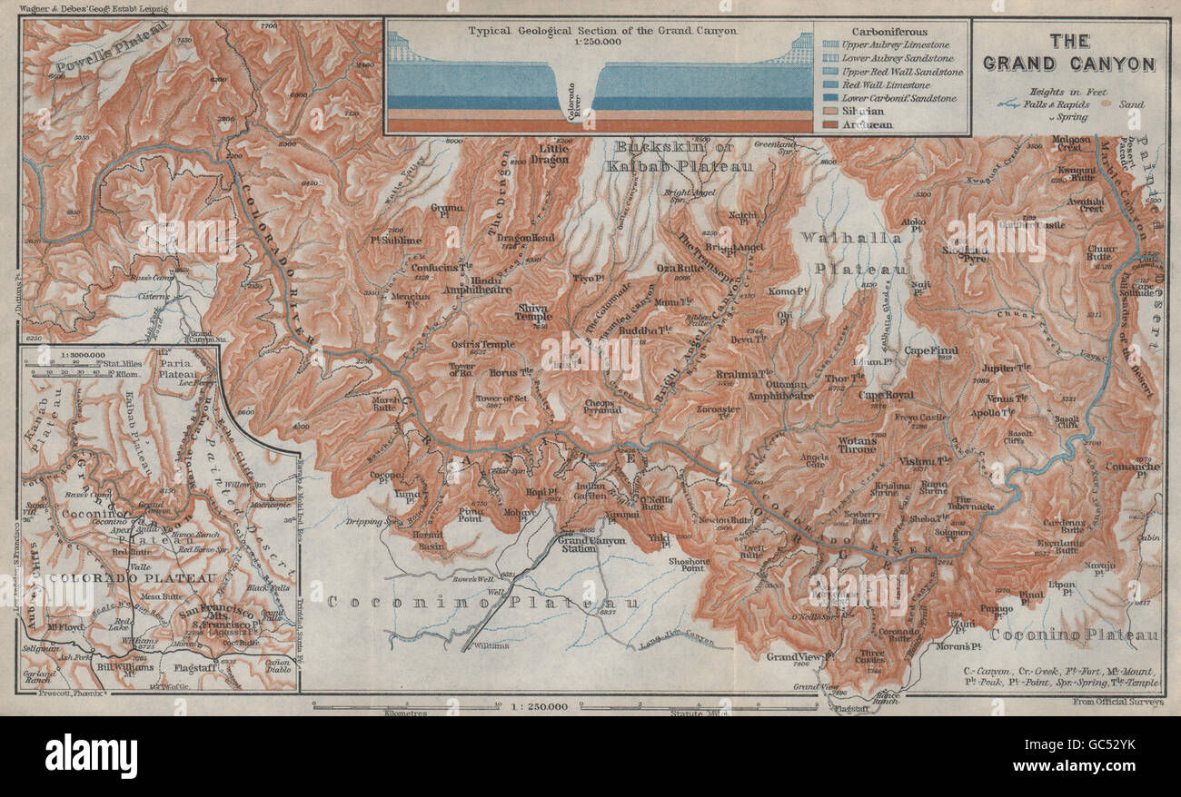 Antike karte von grand canyon -Fotos und -Bildmaterial in hoher Auflösung – Alamy