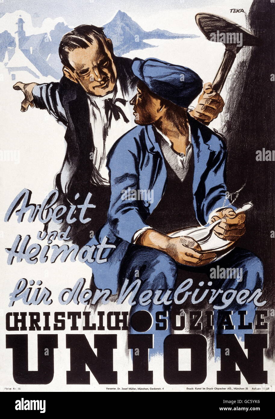 Geographie / Reisen, Deutschland, Politik, politische Parteien, CSU ...