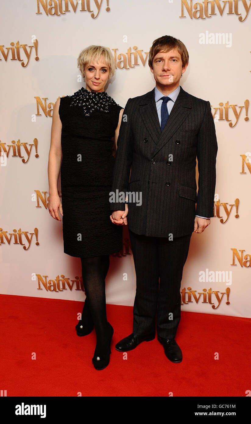 Martin Freeman und Frau Amanda Abbington kommen zur Premiere des neuen ...