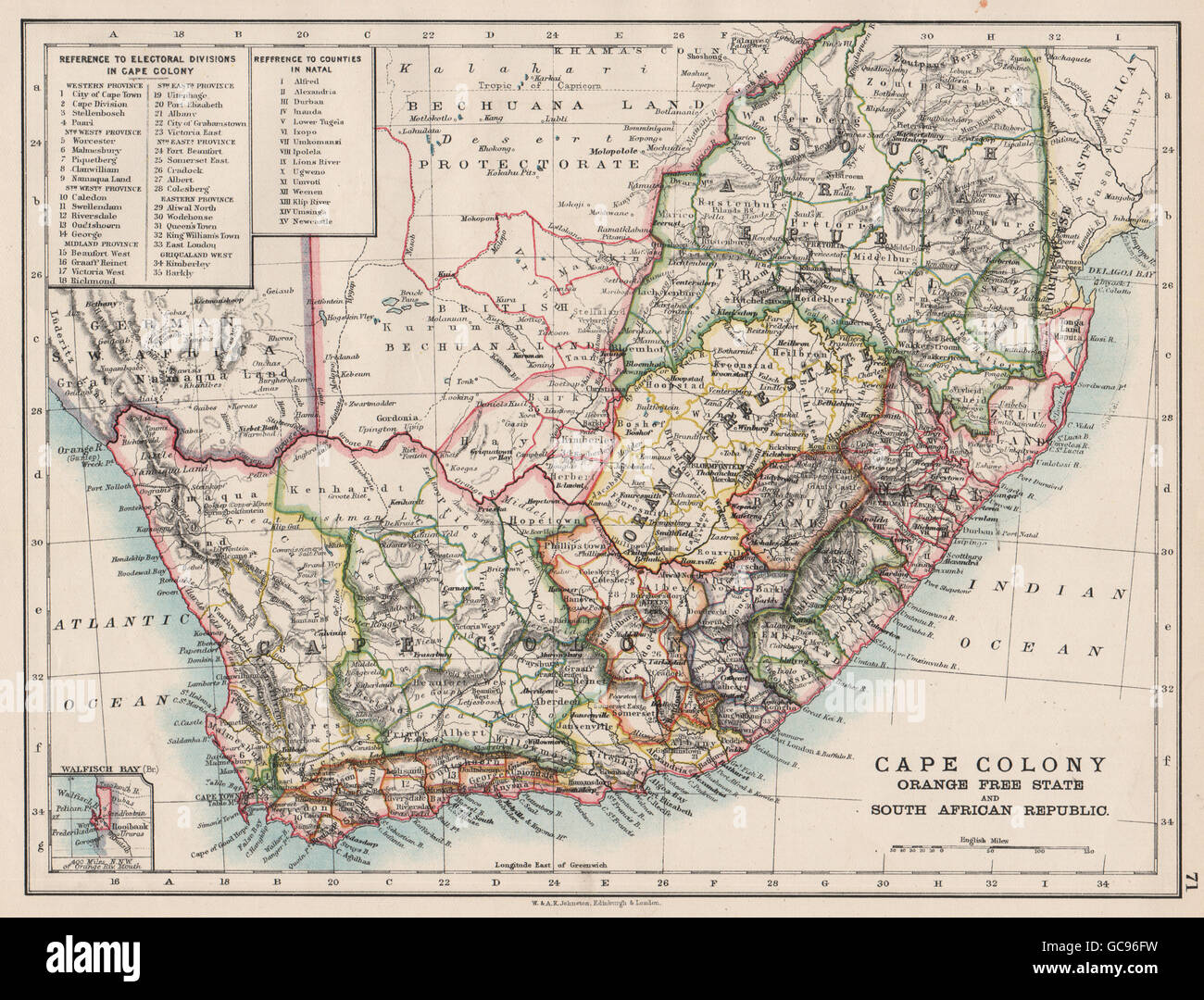 Map Free State South Africa Stockfotos & Map Free State South Africa ...