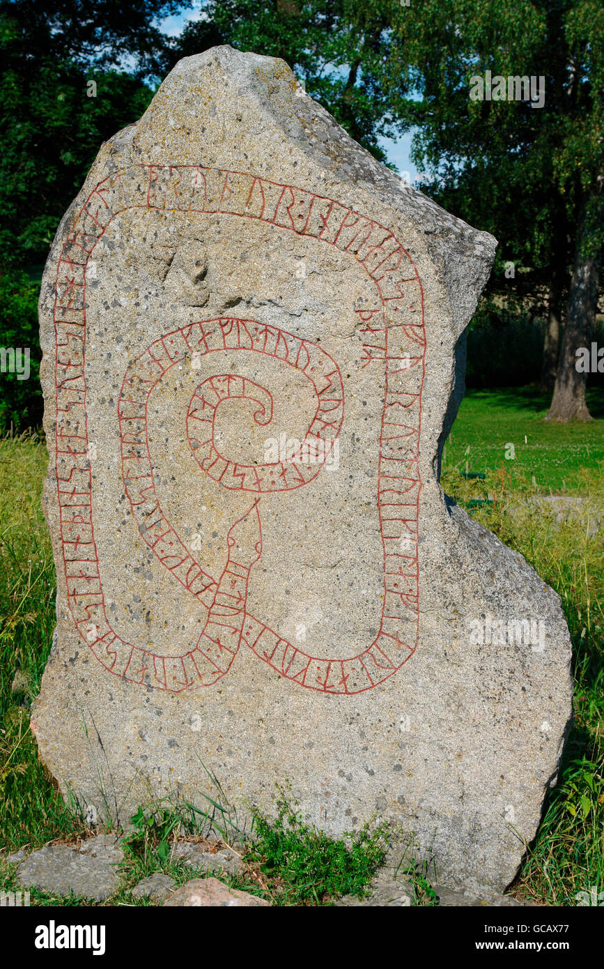 Bildende Kunst, nordische Kunst, Runensteine, Schloss Gripsholm ...
