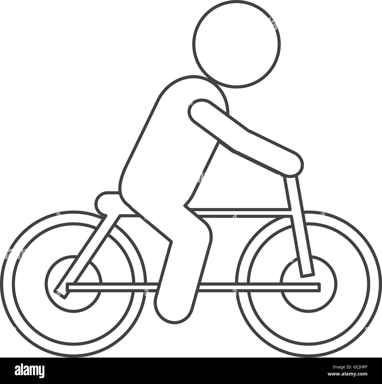 Fahrrad fahren Piktogramm Symbol Stock-Vektorgrafik - Alamy