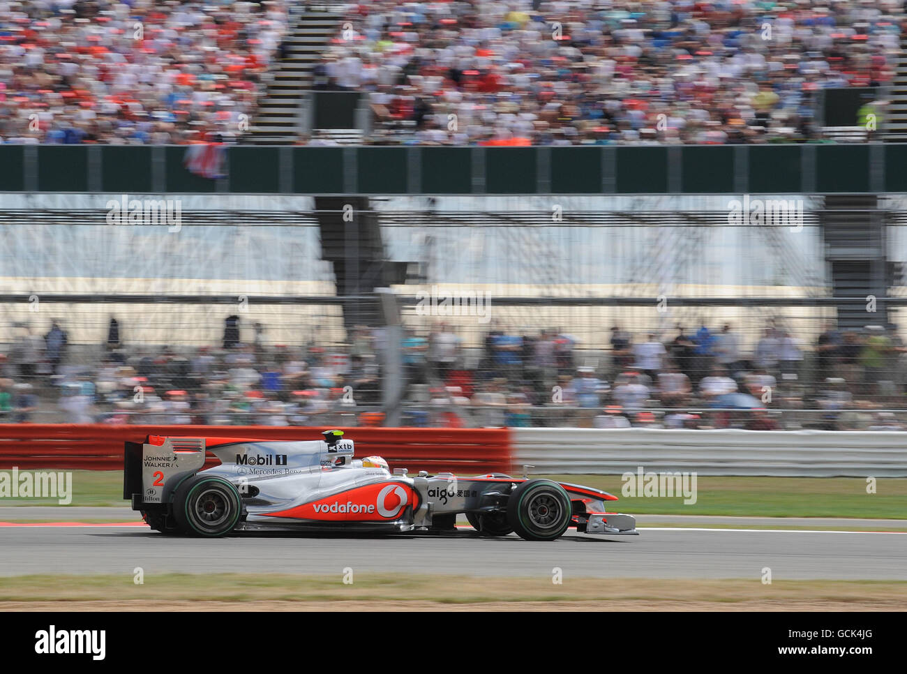McLaren Lewis Hamilton beim dritten Training für den Santander British ...