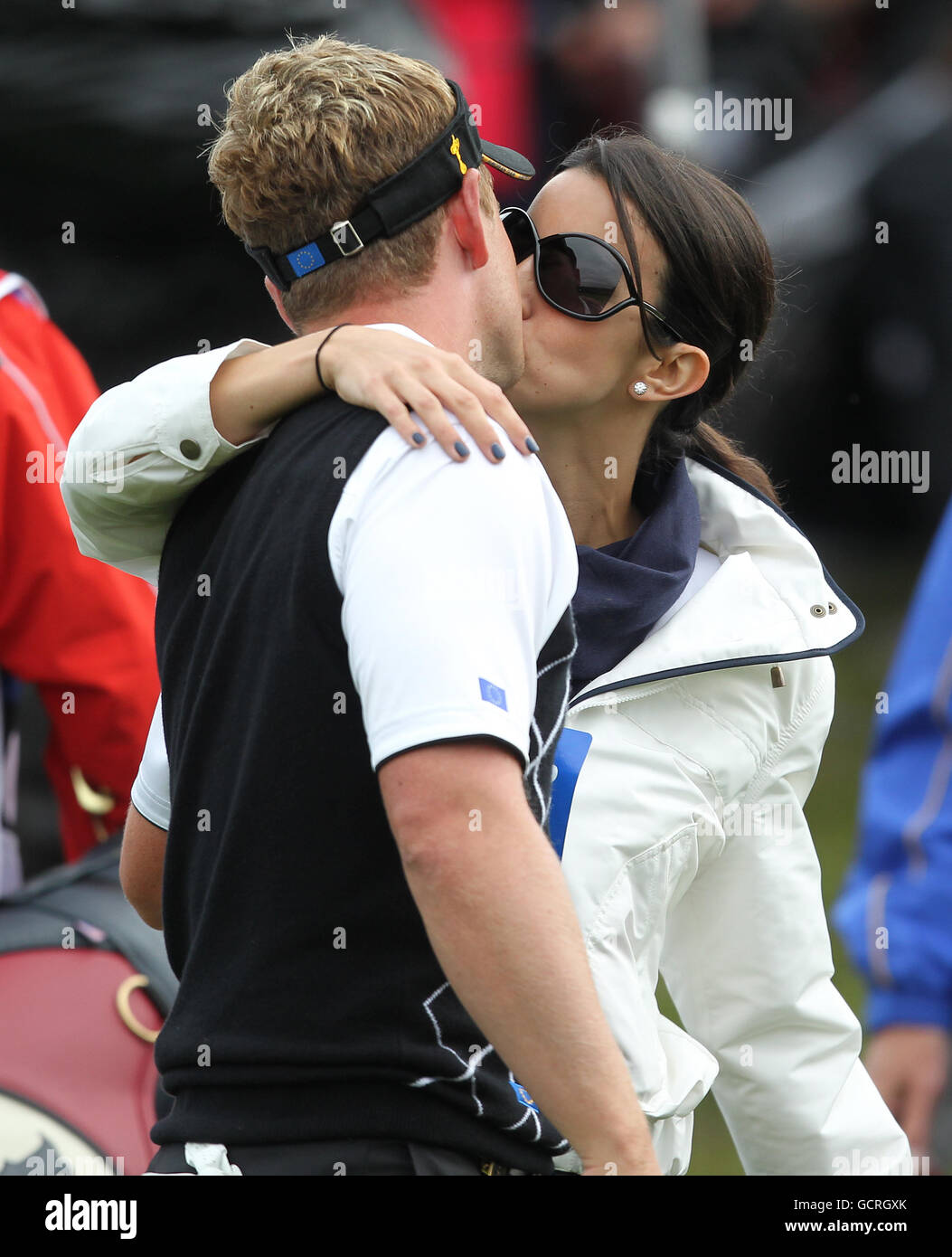 Europe luke donald bekommt von seiner frau einen kuss -Fotos und ...