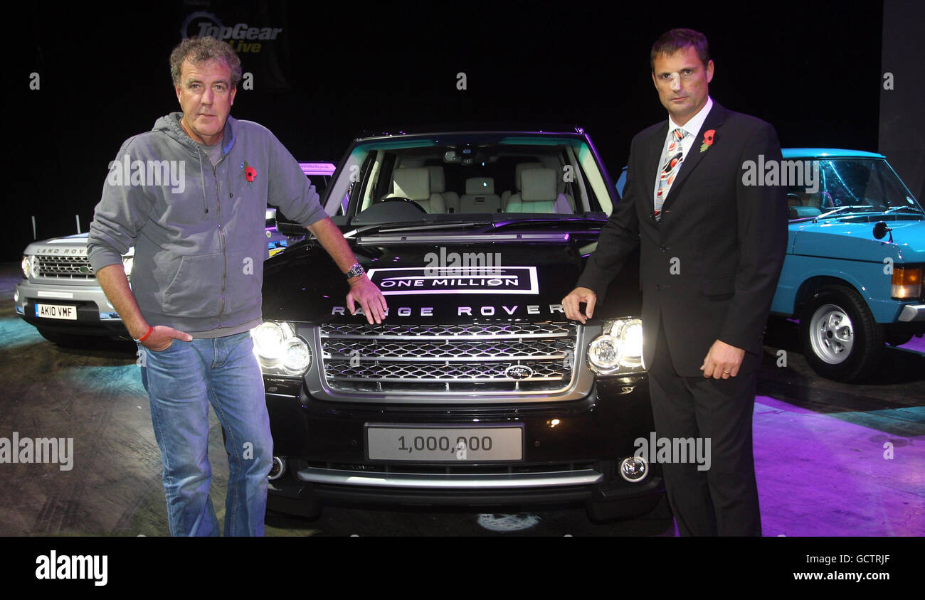 Clarkson akzeptiert ein Millionstel Range Rover im Namen von Help for Heroes Stockfotografie Alamy