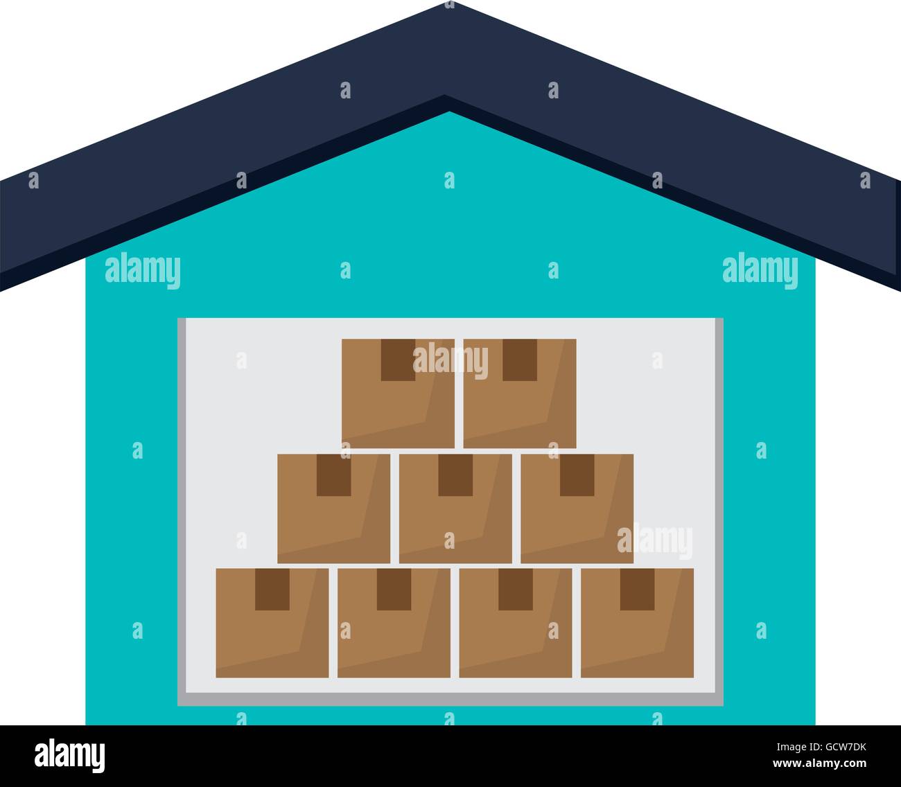 Warehouse Building Logistic Icon Stockfotos & Warehouse Building ...