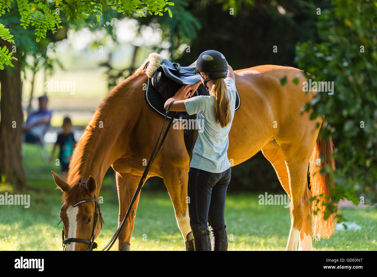 Mädchen mit pferd -Fotos und -Bildmaterial in hoher Auflösung – Alamy