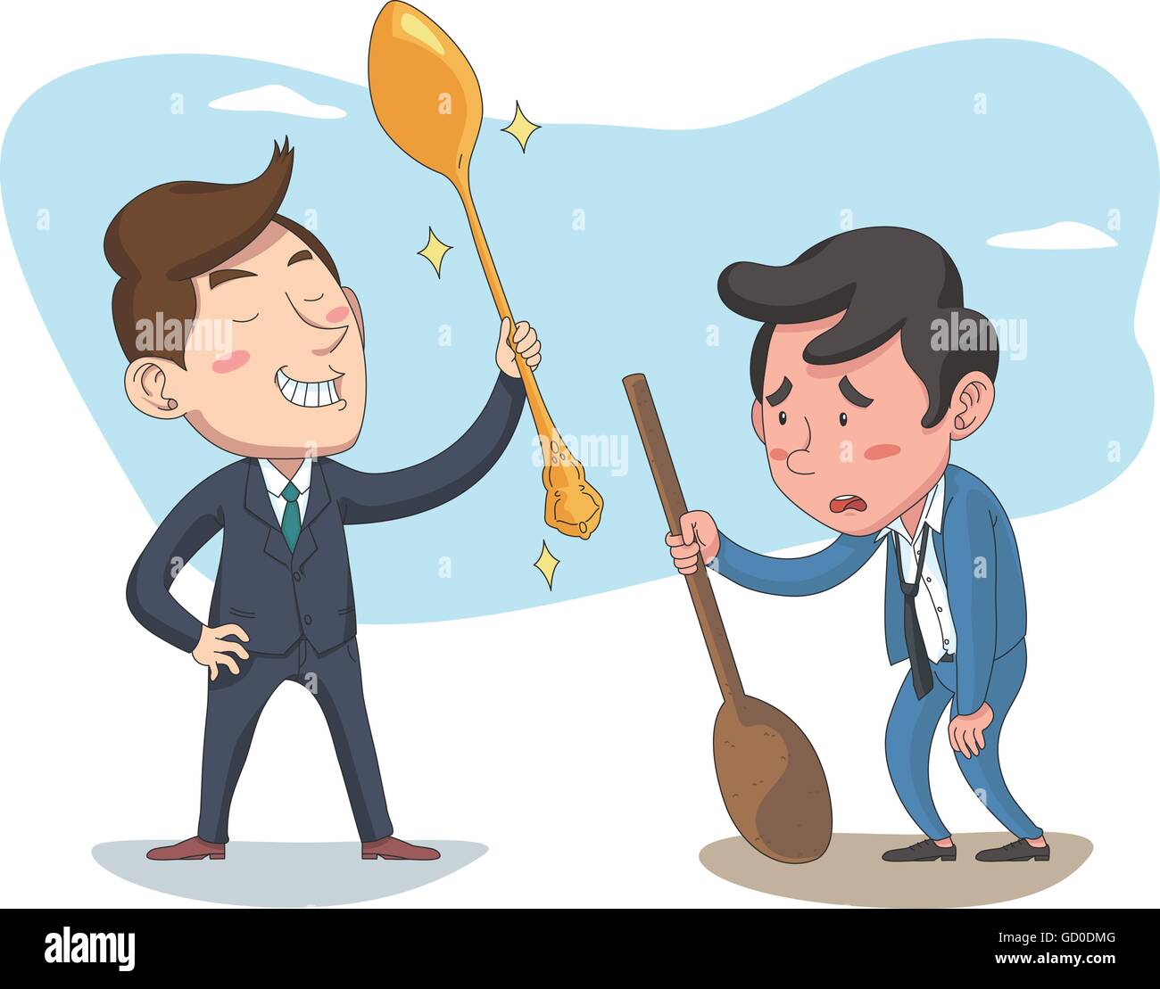 Arm und reich Stock-Vektorgrafik - Alamy