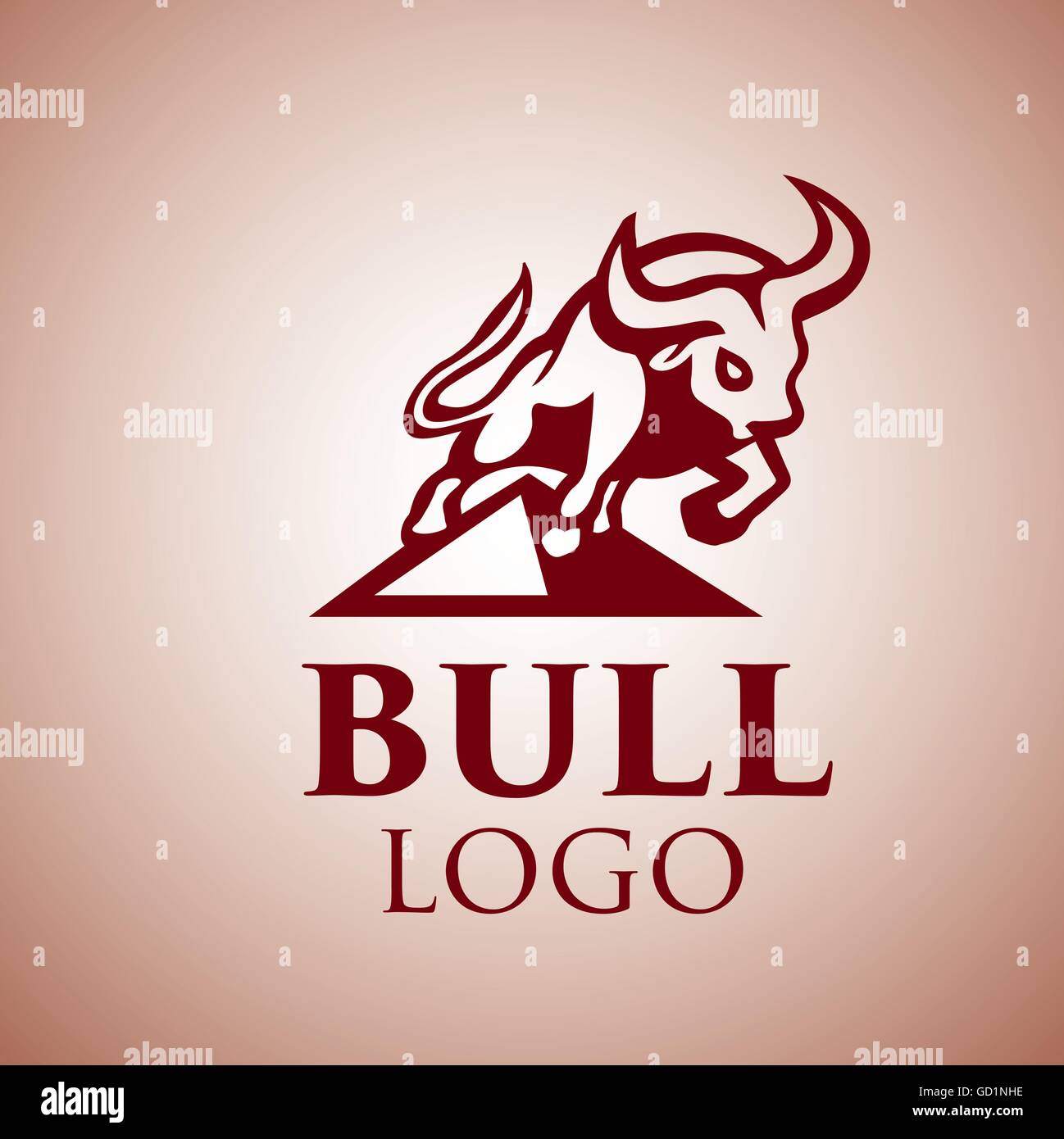 Bull-Logo auf einfache Weise entwickelt, so dass es Verwendung für ...