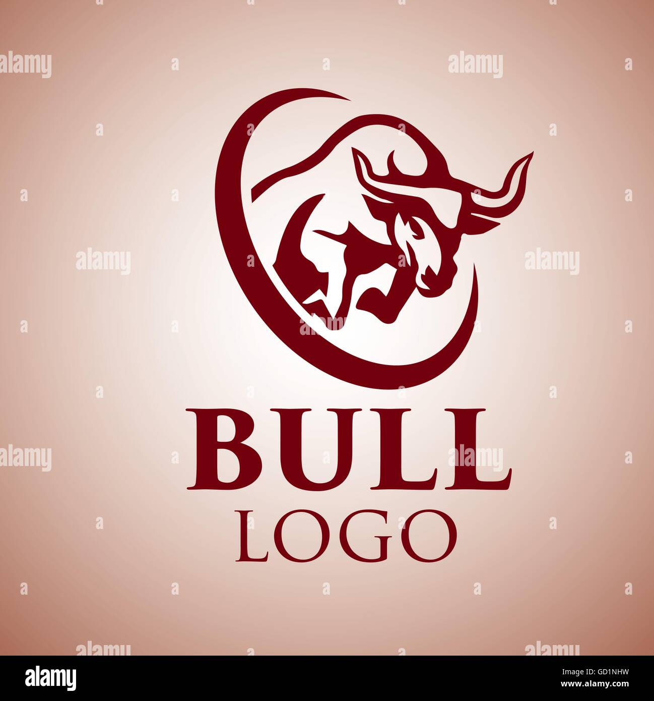 Bull-Logo auf einfache Weise entwickelt, so dass es Verwendung für ...