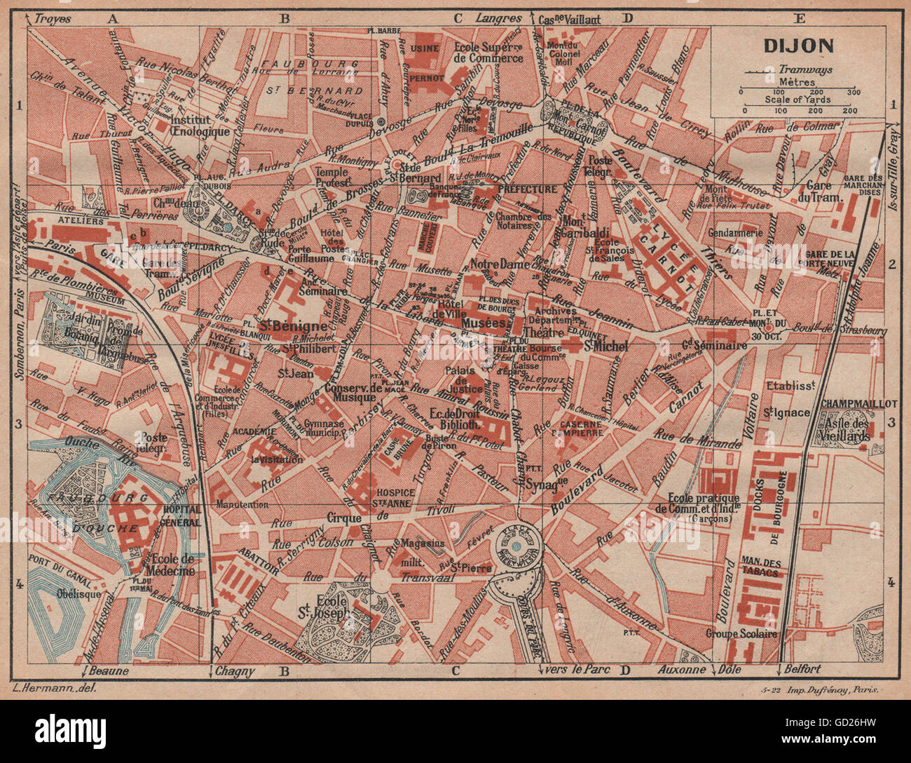 Map dijon france -Fotos und -Bildmaterial in hoher Auflösung – Alamy