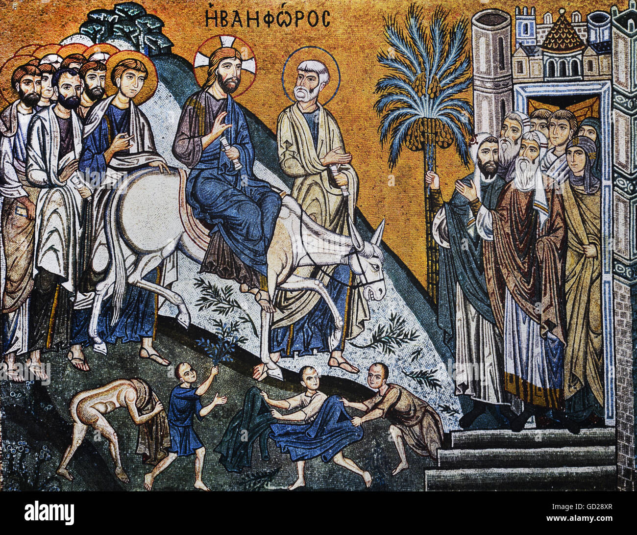 Mittelalterliches Mosaik Von Jesus Christus Stockfotos und -bilder ...