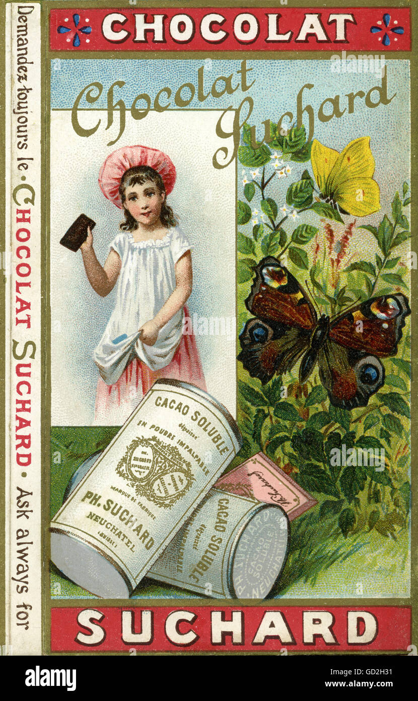 Werbung, Suchard-Werbung, Chocolat Suchard, Ph. Suchard, Neuchatel ...