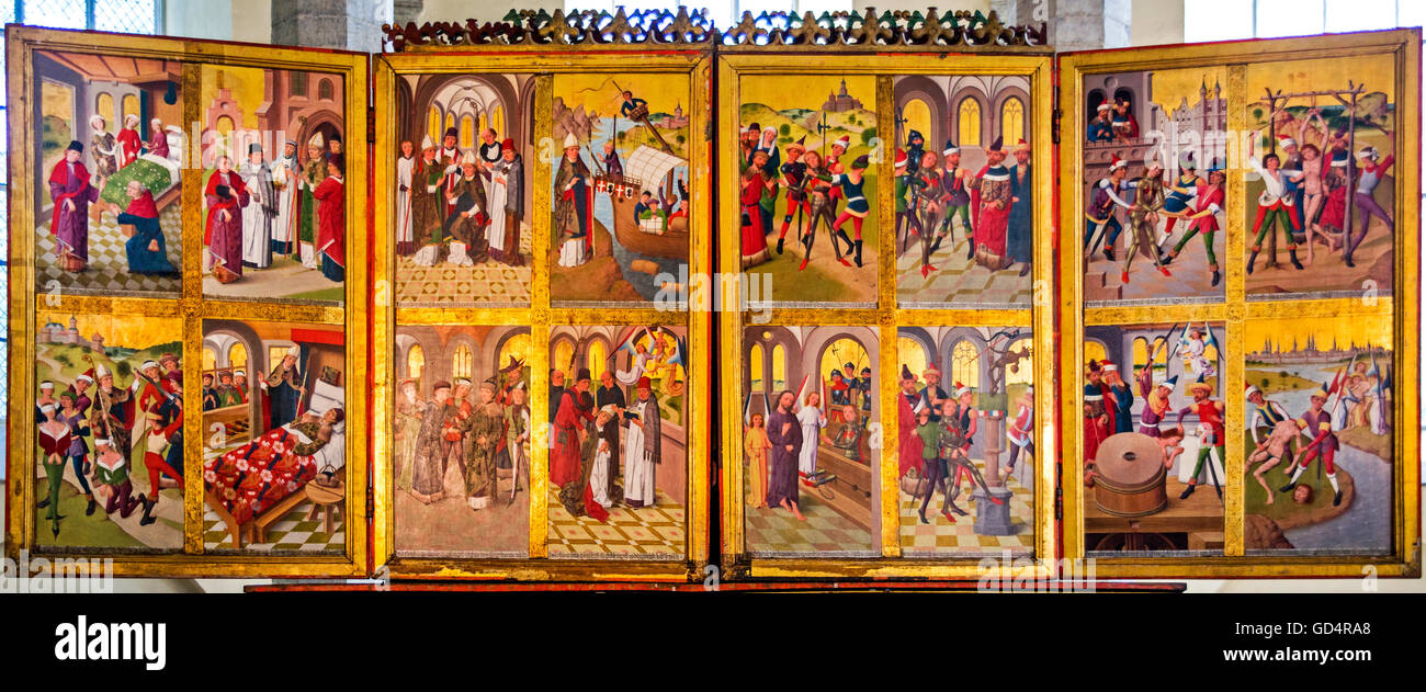 Bildende Kunst, religiöse Kunst, Hochaltar der Kirche St. Nikolaus ...