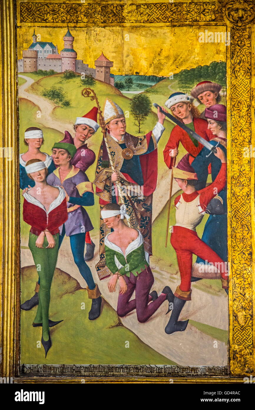 Bildende Kunst, religiöse Kunst, Hochaltar der Kirche St. Nikolaus ...