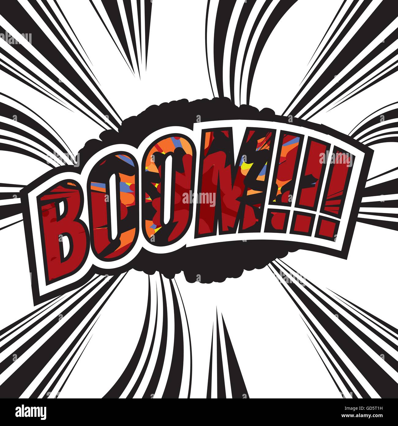 Boom comic sound effect vector -Fotos und -Bildmaterial in hoher ...