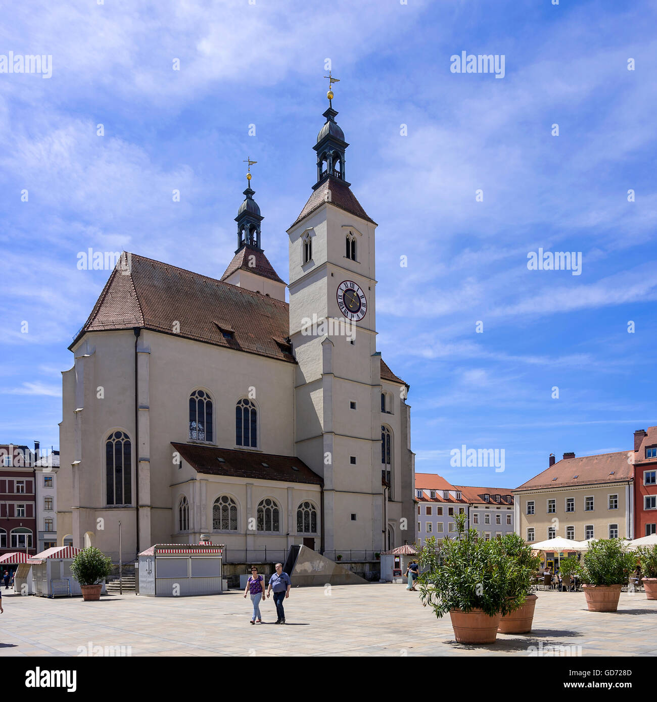 Martin-Luther-Kirche (Neupfarrkirche Church) in Regensburg, Bayern ...