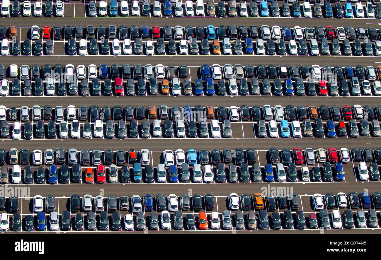 Luftbild, neue Parkplätze, Wallenius Wilhelmsen Logistics Germany GmbH ...