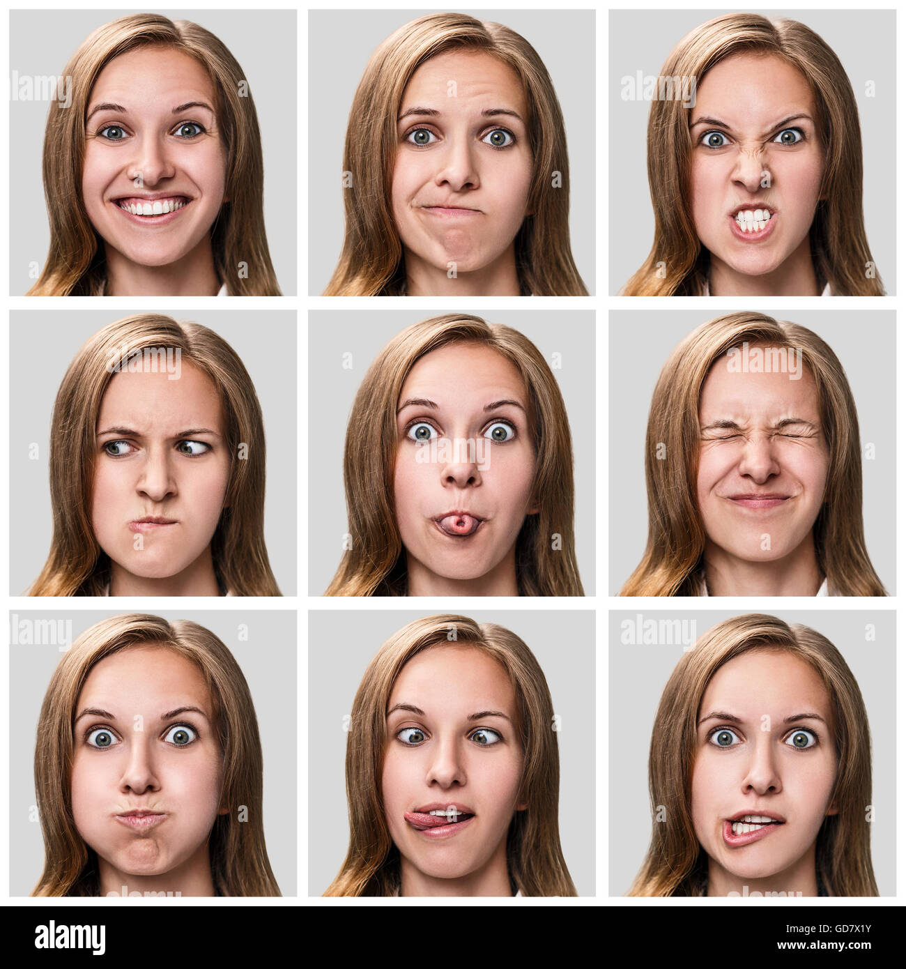 Expressing different emotions -Fotos und -Bildmaterial in hoher Auflösung – Alamy