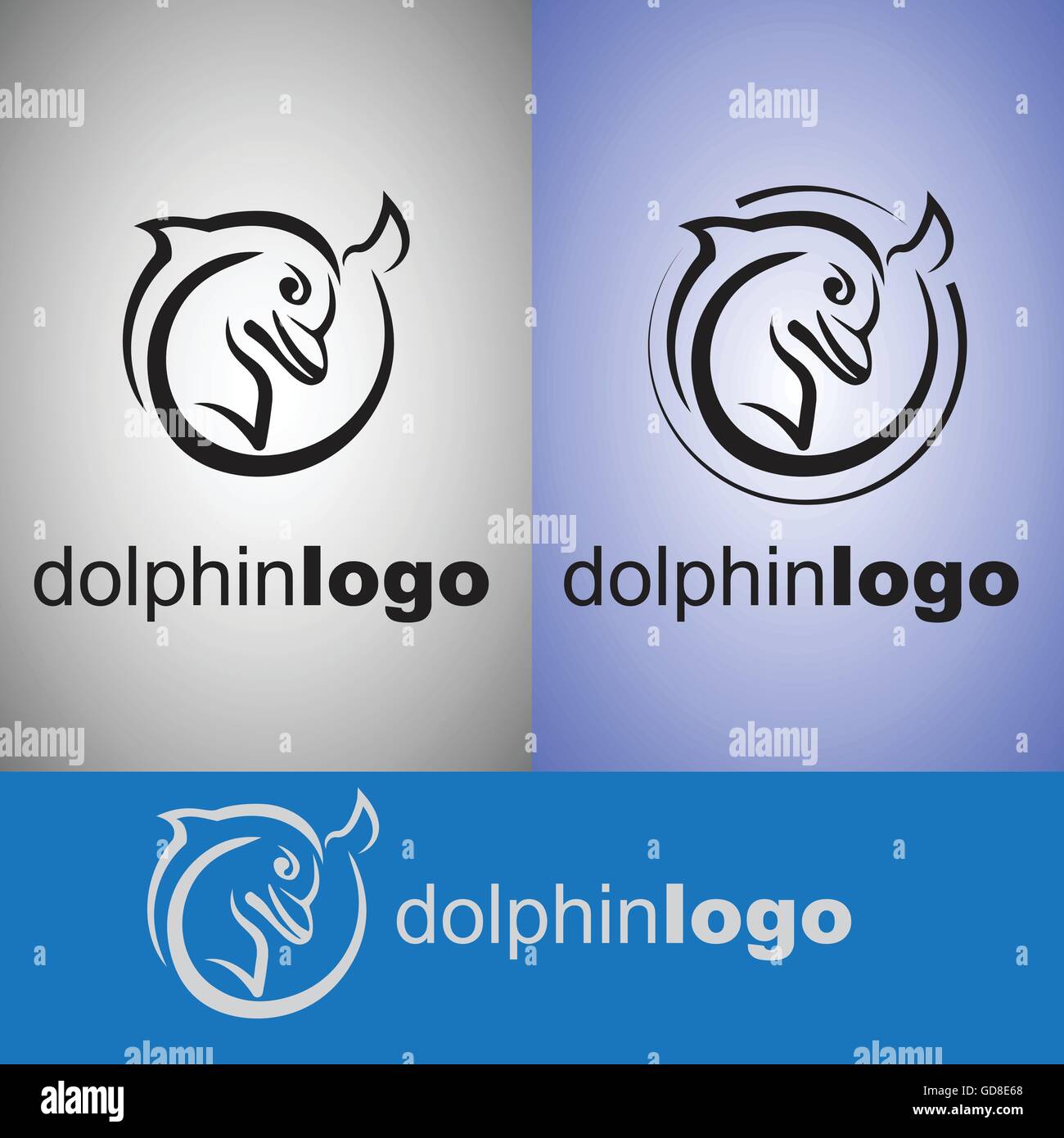 Delphin-Logo Konzepte auf einfache Weise entwickelt, so dass es ...