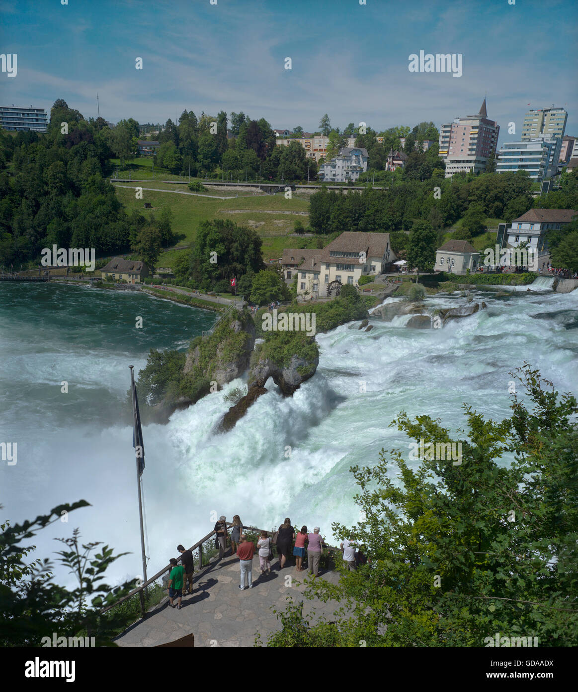 Schweiz. Rheinfall-Rheinfall Juli 2016Die, den Rheinfall ist der ...
