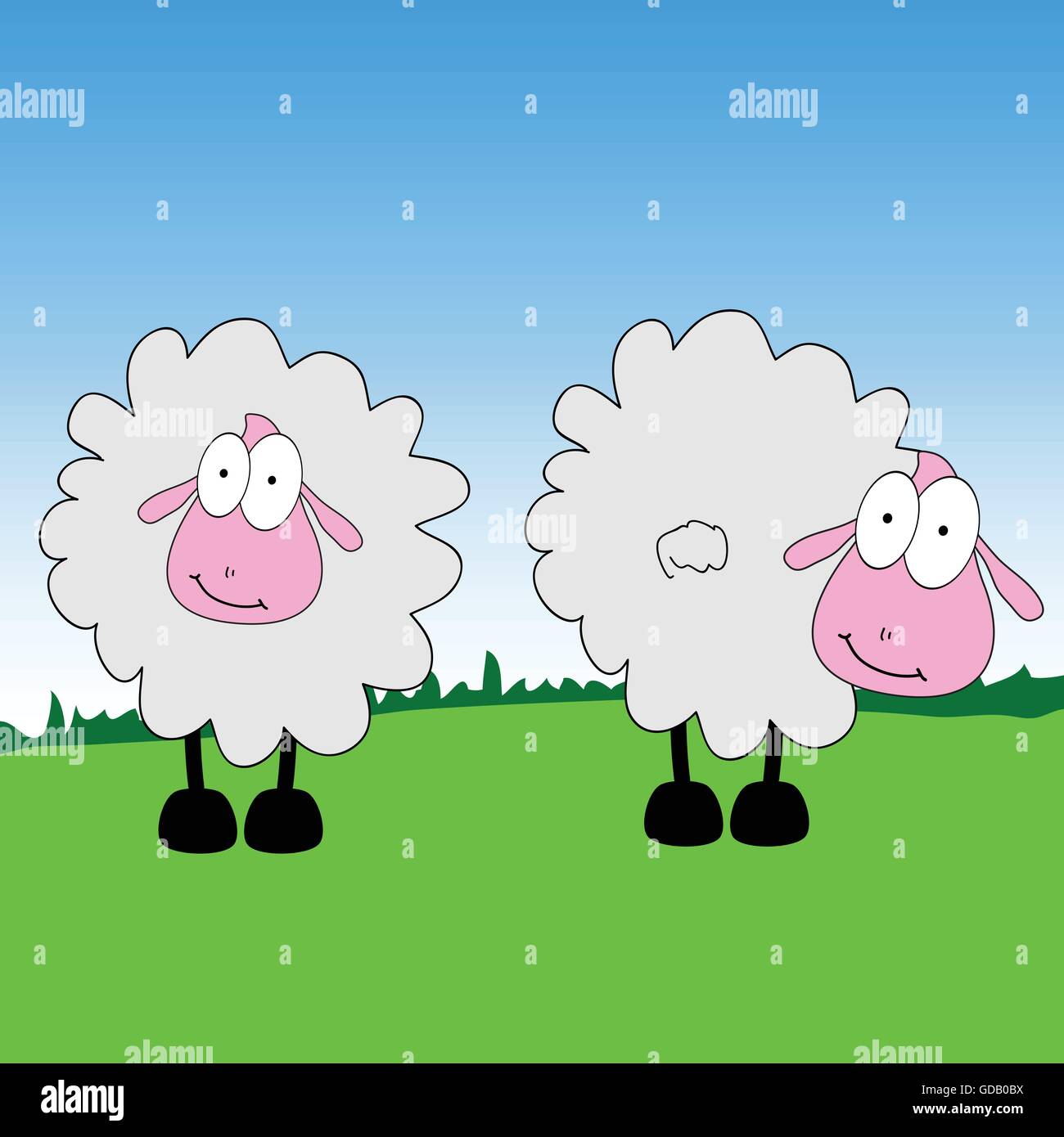 Schaf Cartoon Stockfotos und -bilder Kaufen - Alamy