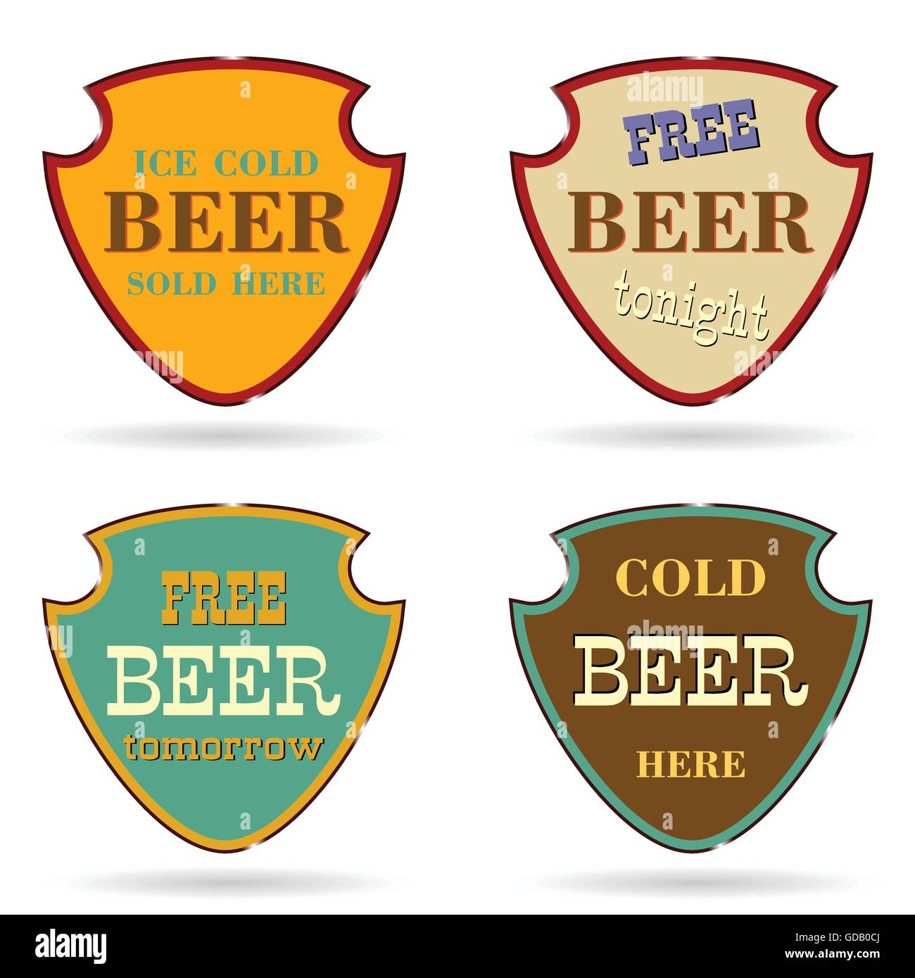 Schild mit Bier-kommerzielle Vektor-illustration Stock-Vektorgrafik - Alamy