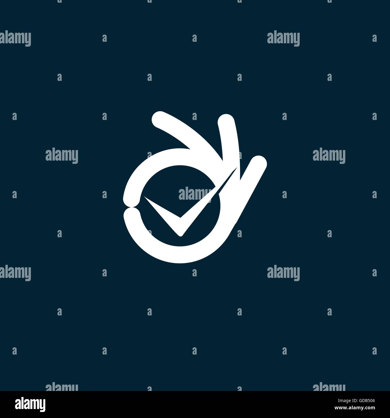 Vektor isoliert ungewöhnliche Logo. Gut Gemacht. Alles perfekt. Alles ...