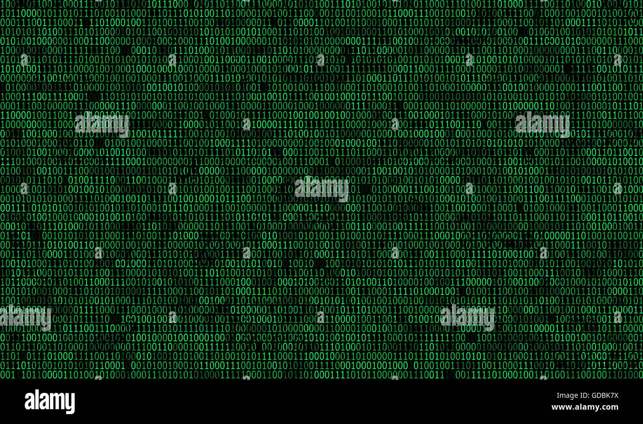 Binary code green Stockfotos und -bilder Kaufen - Alamy