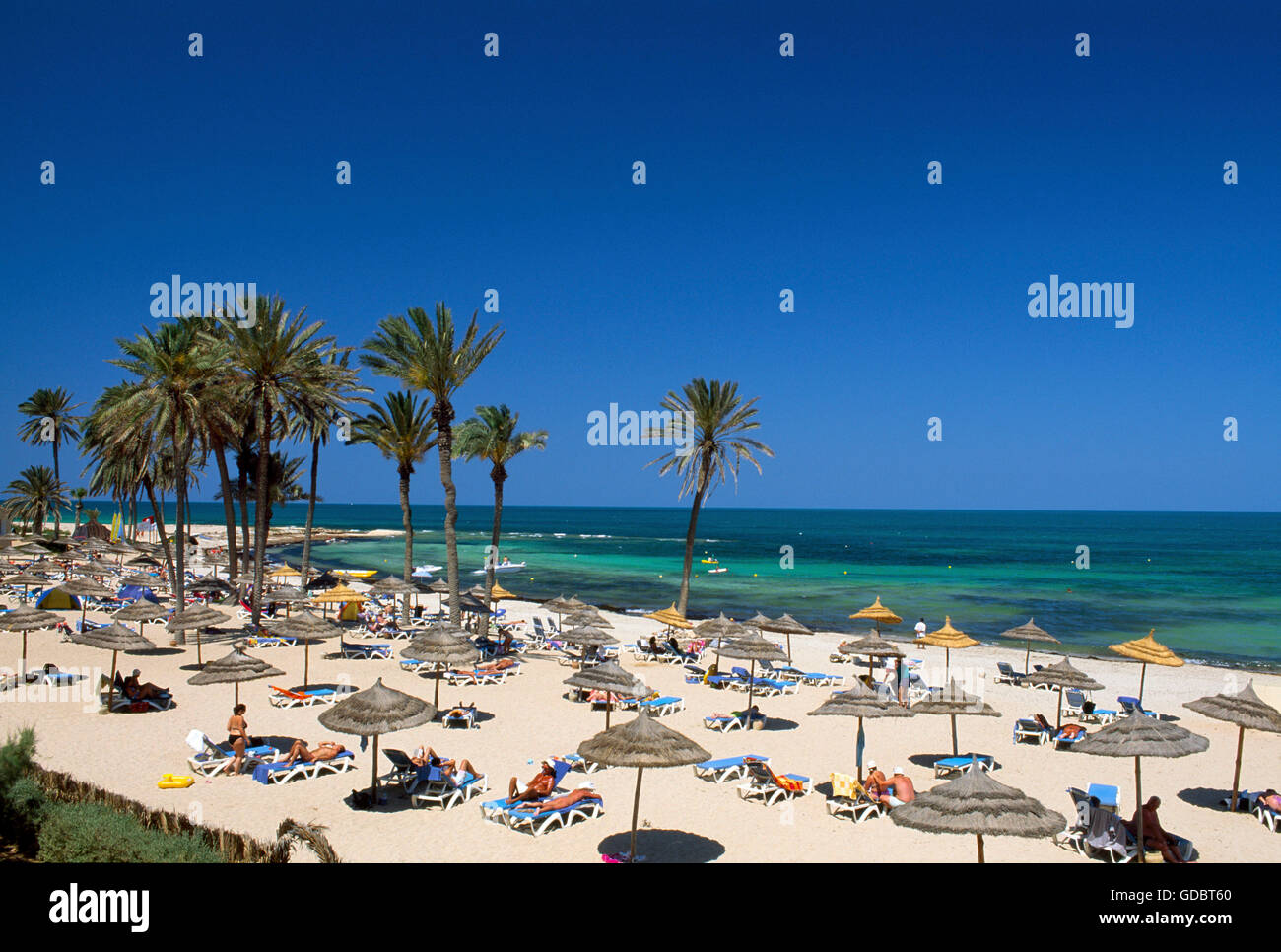 Strand, Oase Zarzis, Insel Djerba, Tunesien Stockfotografie - Alamy