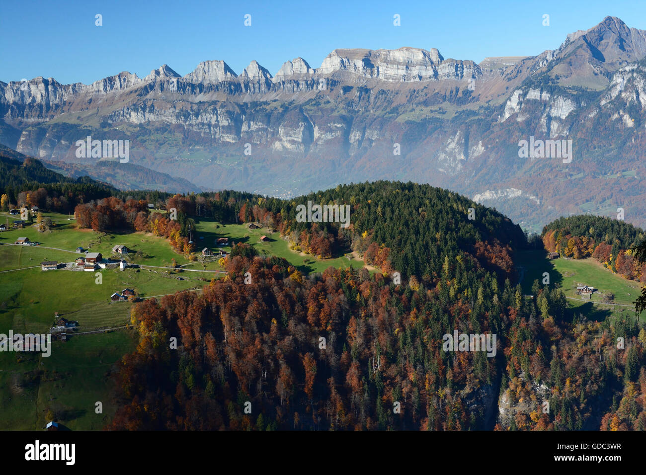 Weisstannental, Vermol, Berge, Churfirsten, Tristencholben, Chäserrugg ...