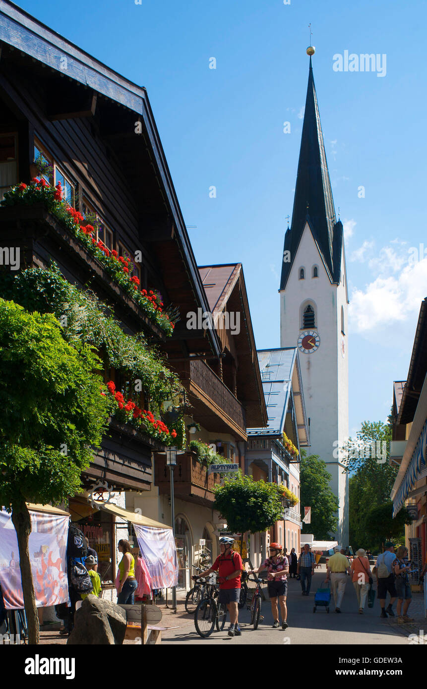 Kirche in Oberstdorf, Allgäu, Bayern, Deutschland Stockfotografie - Alamy