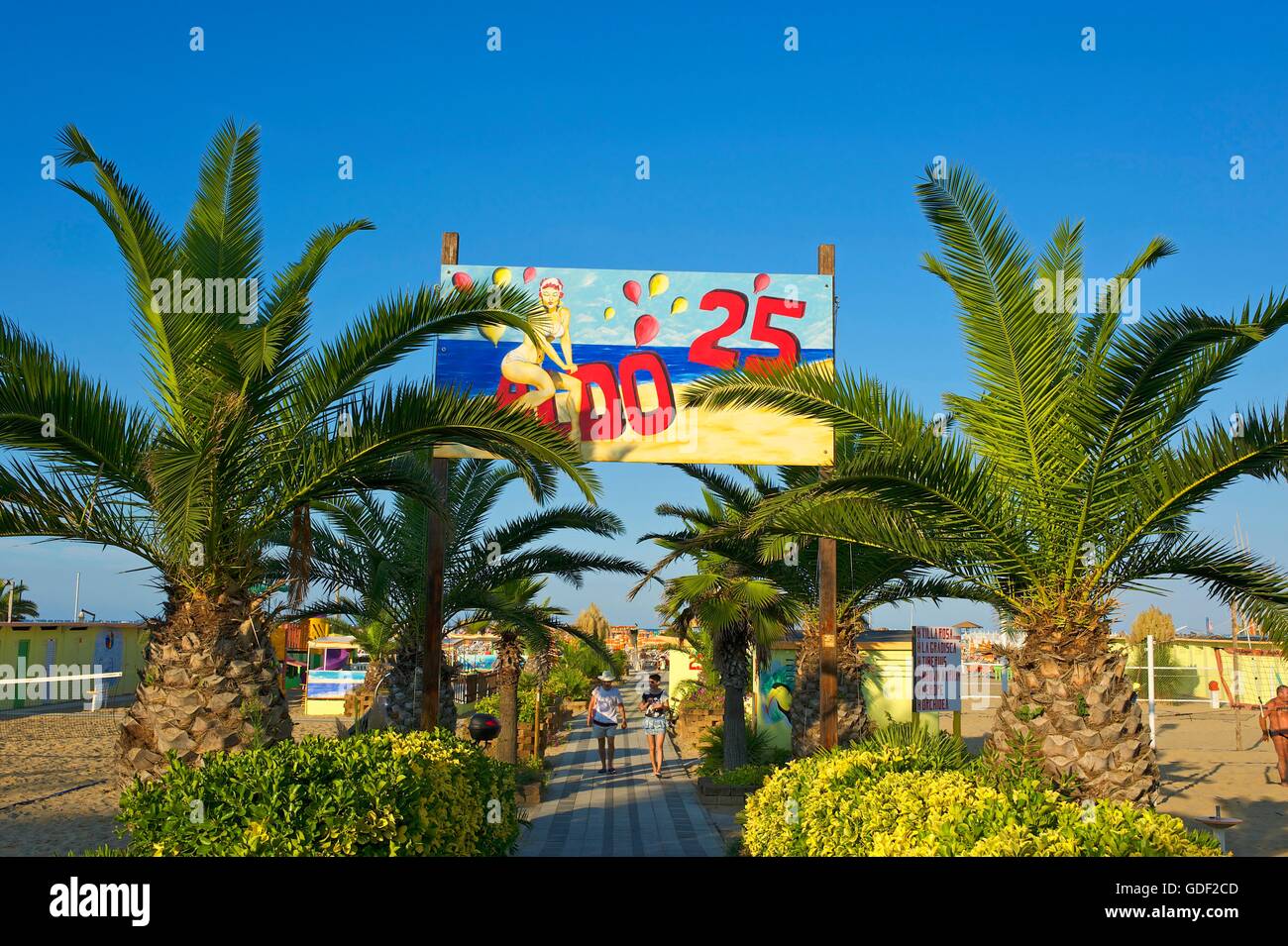 Strand in Rimini, Italien Stockfotografie - Alamy