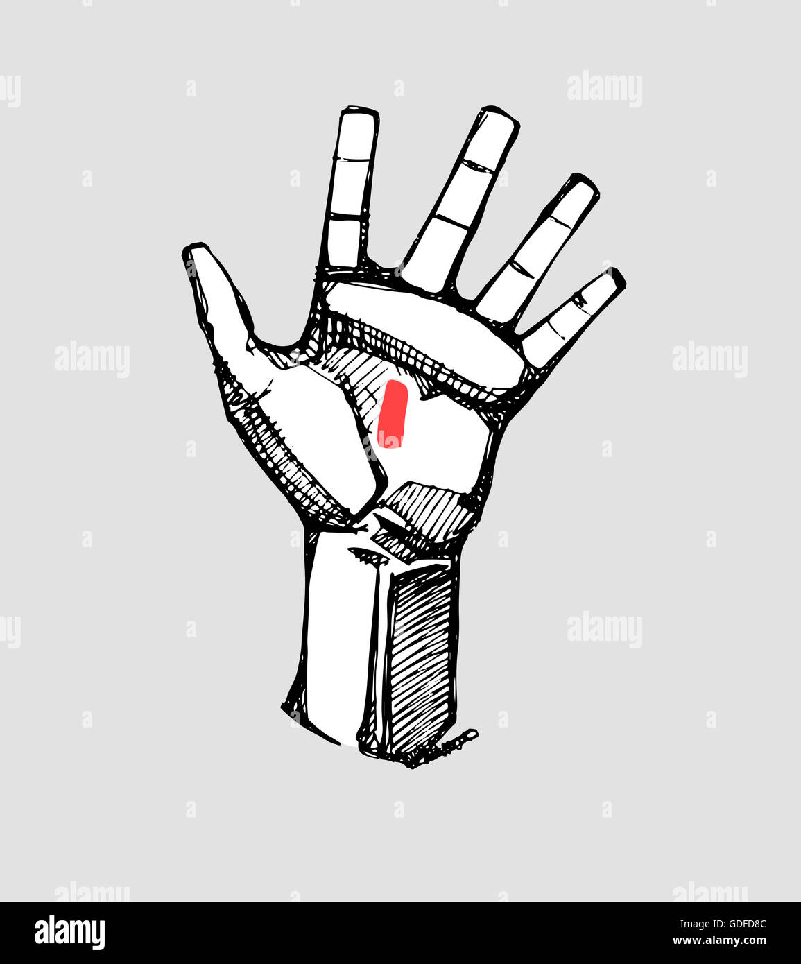 Vektor-Illustration von Hand gezeichnet oder Zeichnung von Jesus ...