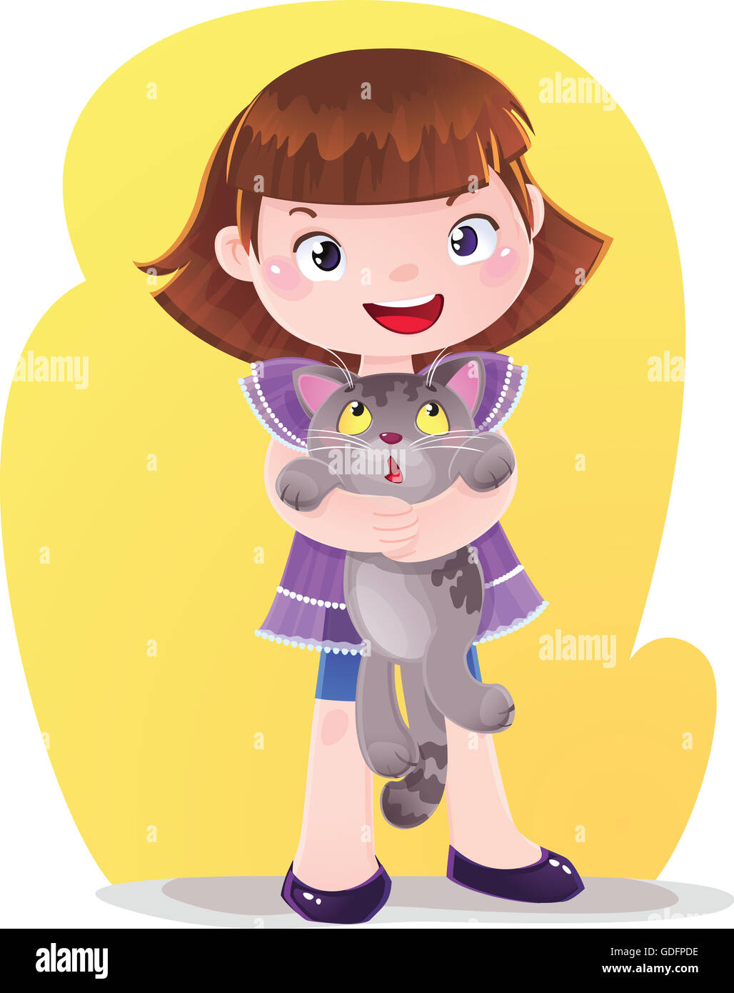 Mädchen mit der katze -Fotos und -Bildmaterial in hoher Auflösung – Alamy