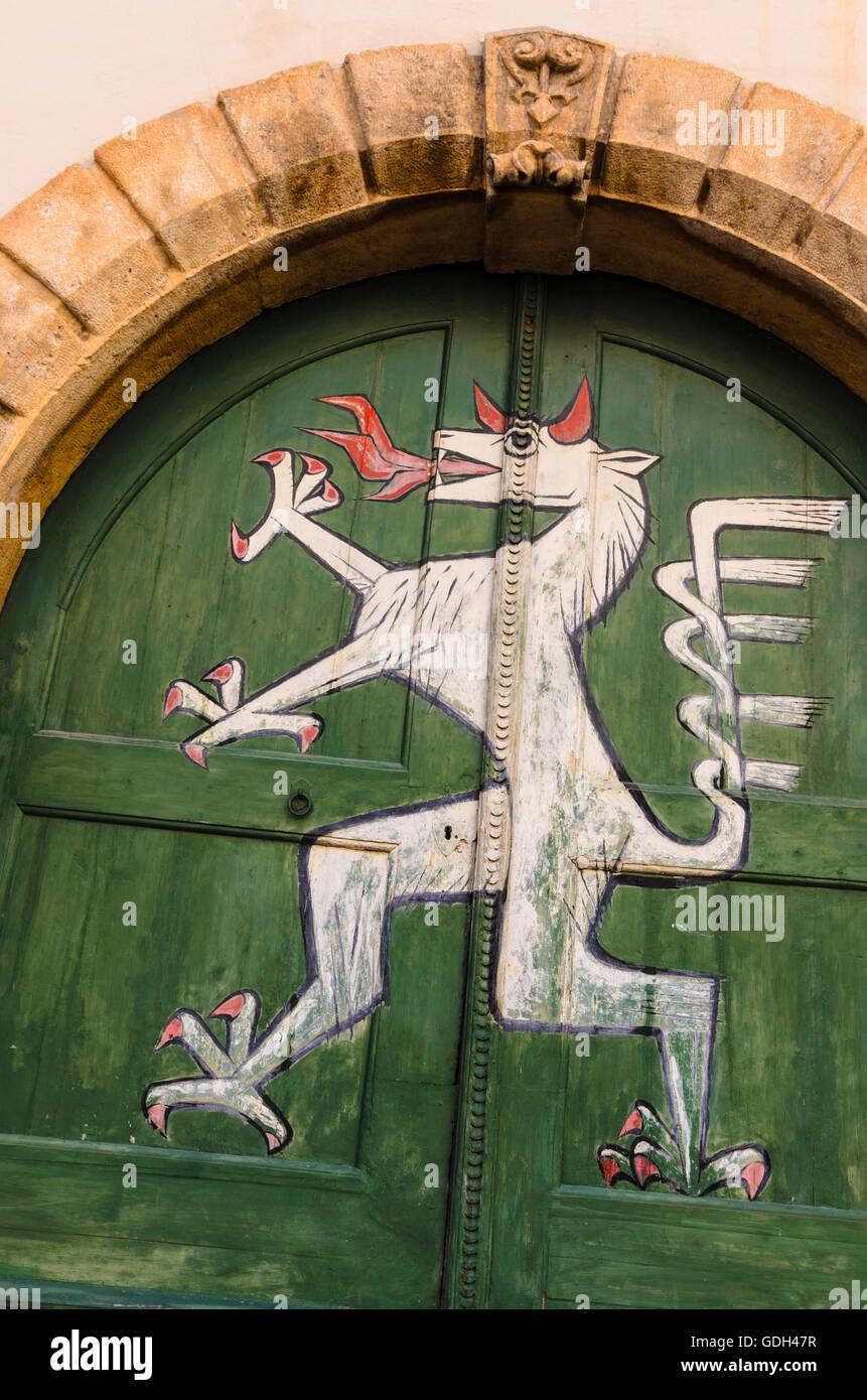 Graz: Panther als ein Land Wappen der Steiermark im Landhaus Hof ...