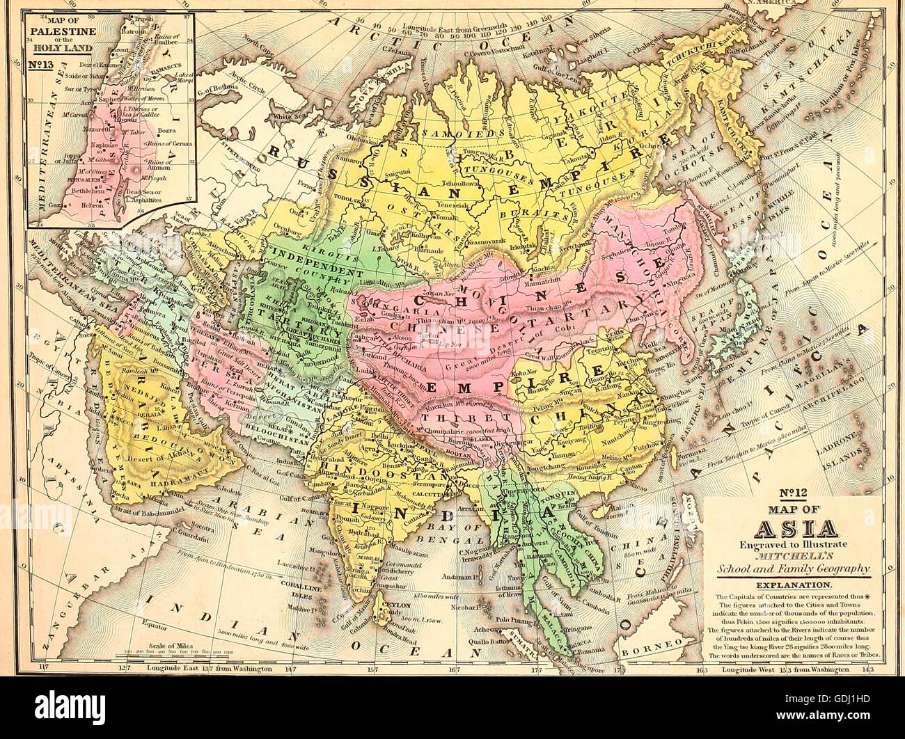 Map of asia map india -Fotos und -Bildmaterial in hoher Auflösung – Alamy