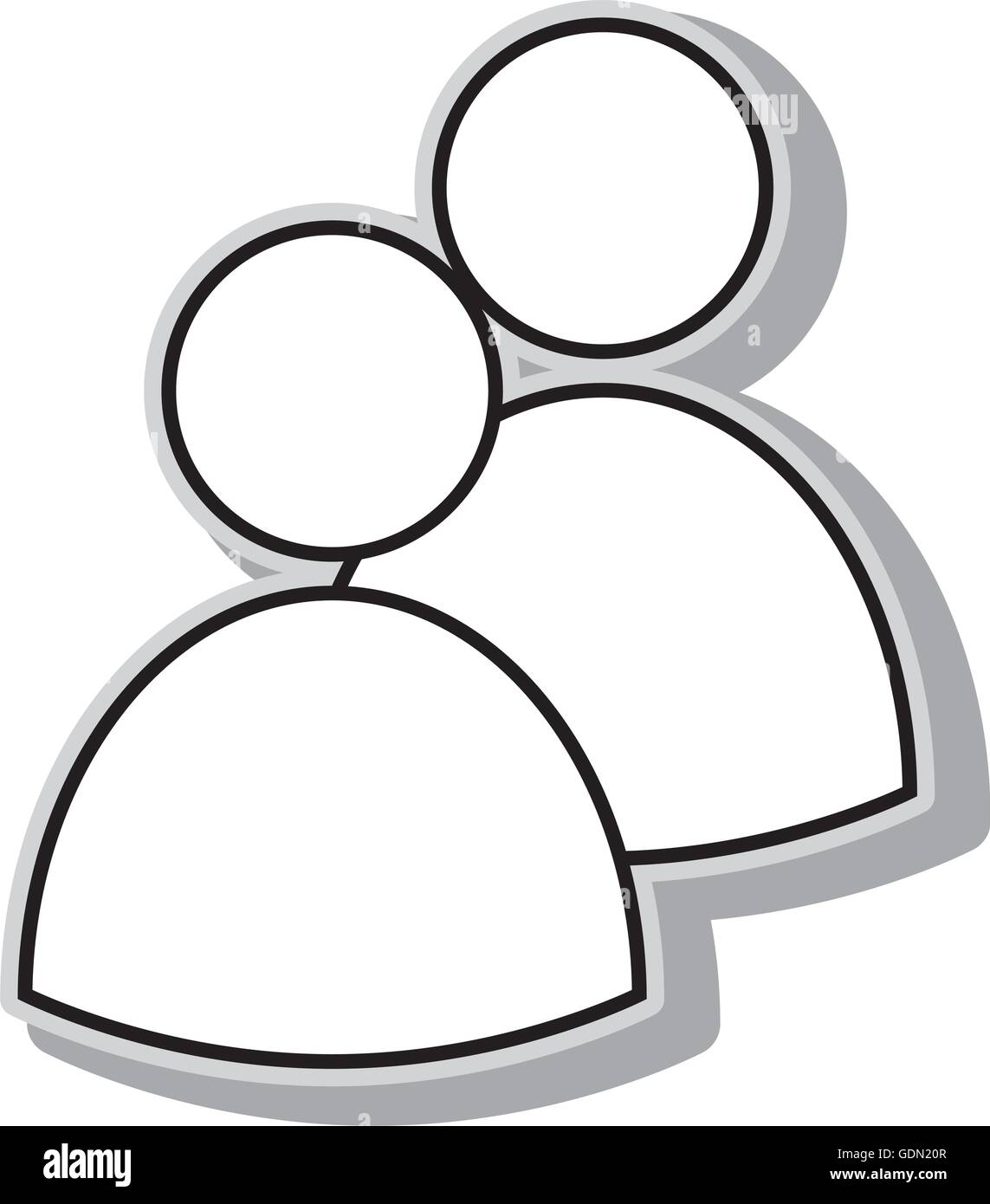 Paar Teamarbeit Piktogramm Symbol Vektor Illustration Grafik-design ...