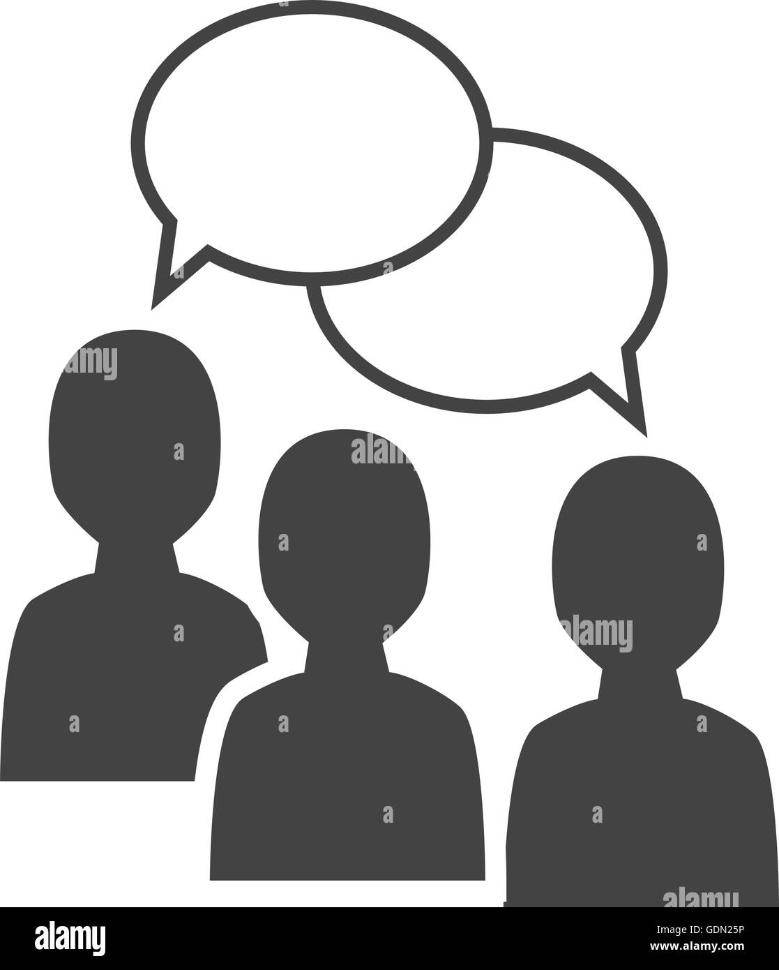 Teamarbeit treffen Piktogramm Symbol Vektor-illustration Stock ...