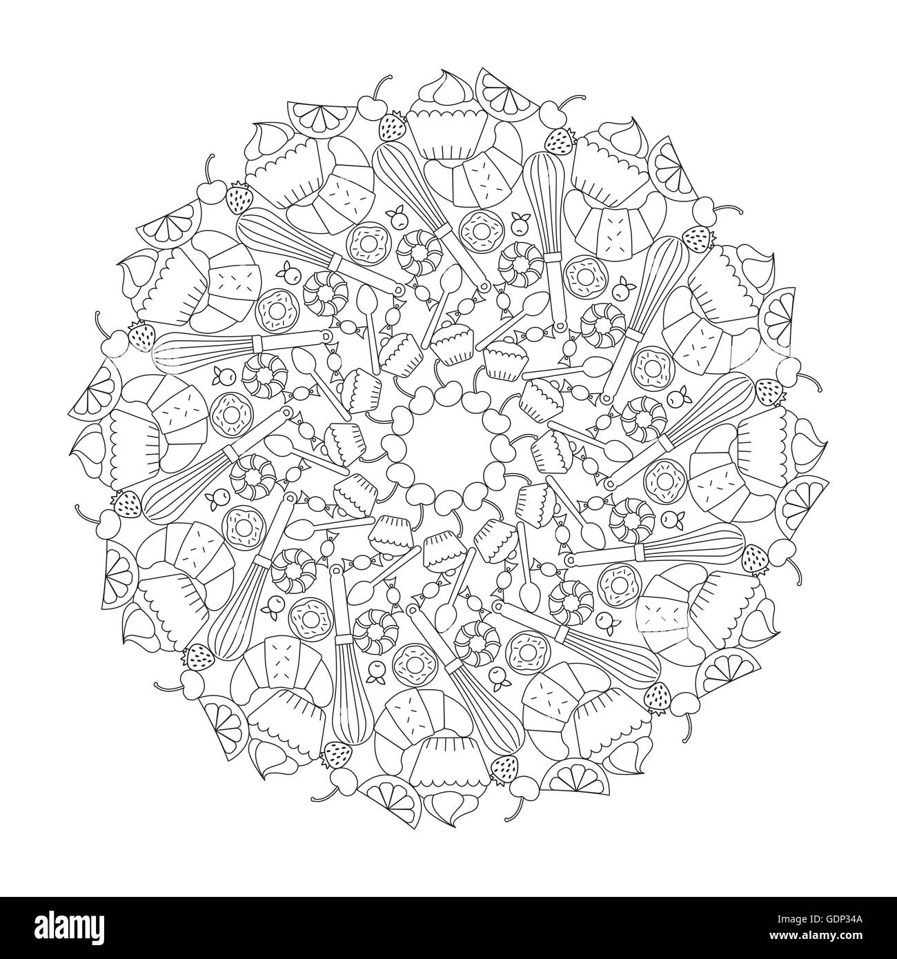 Mandala Essen ️food Mandala Coloring Pages Free Download| Gambr.co ...