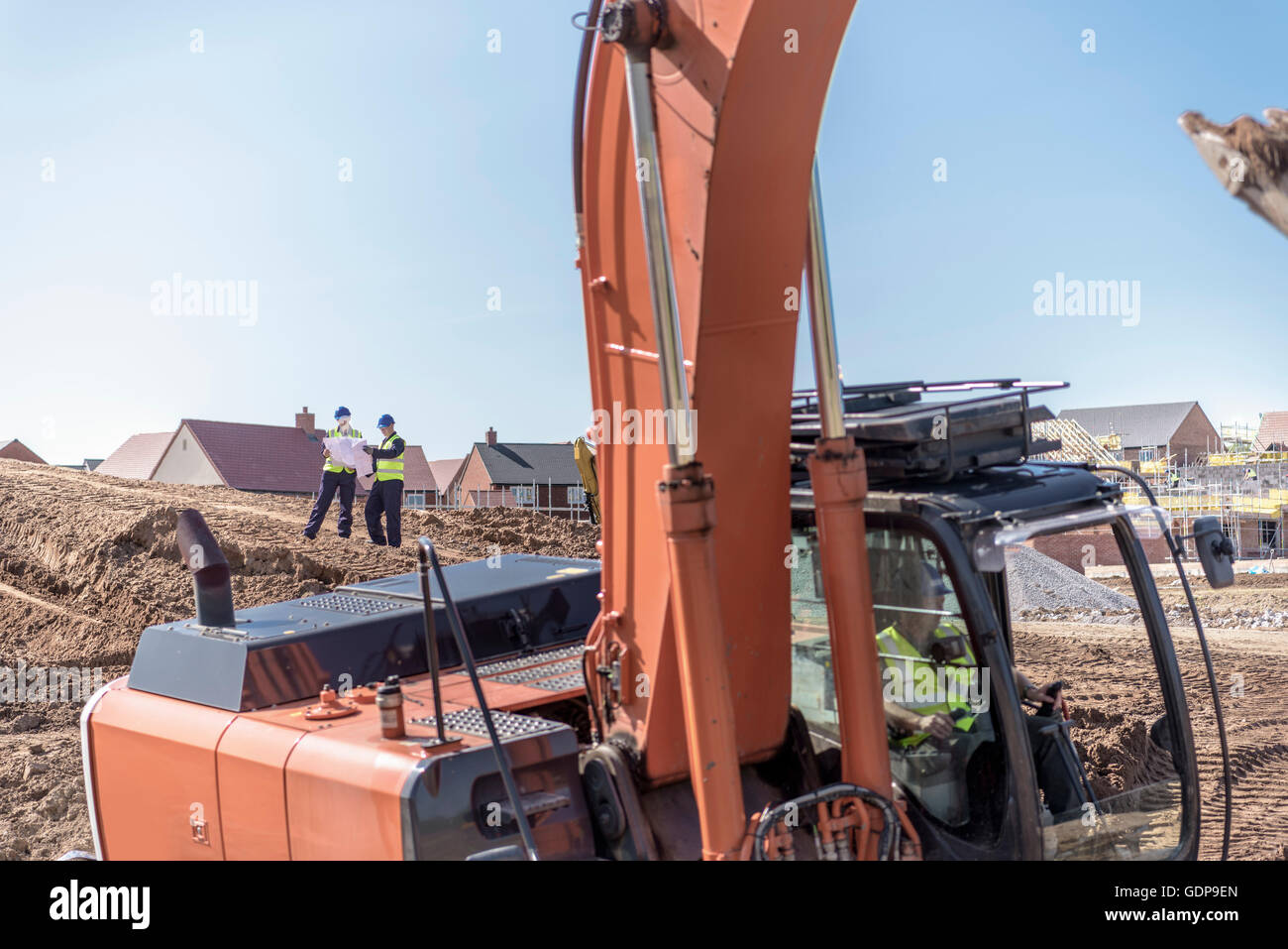 Bagger Baustelle Stockfotos und -bilder Kaufen - Alamy