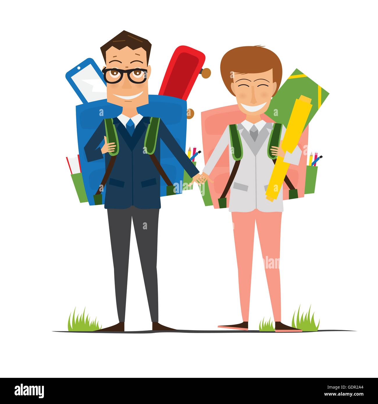 Mädchen in schuluniform Stock-Vektorgrafiken kaufen - Alamy