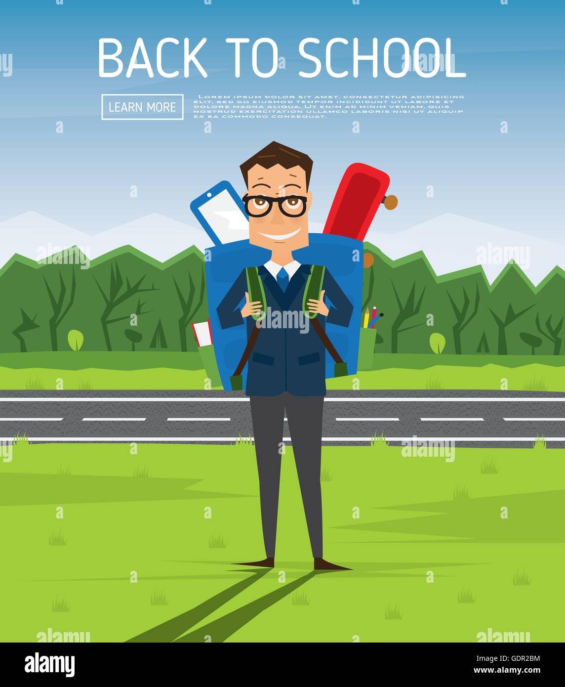 Blaue schuluniform Stock-Vektorgrafiken kaufen - Alamy