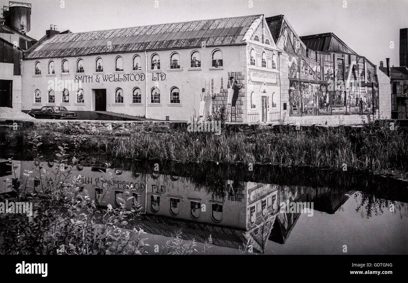 Smith & Wellstood Gießerei Wandbild Bonnybridge Schottland der 1970er ...