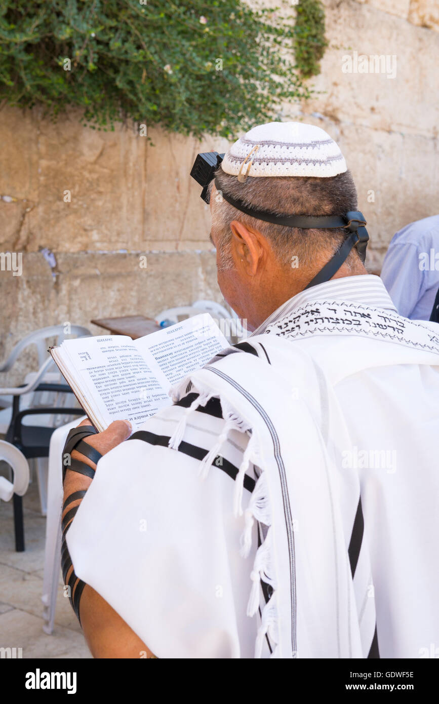 Israel Jerusalem Altstadt Western Wall religiösen orthodoxen Juden ...