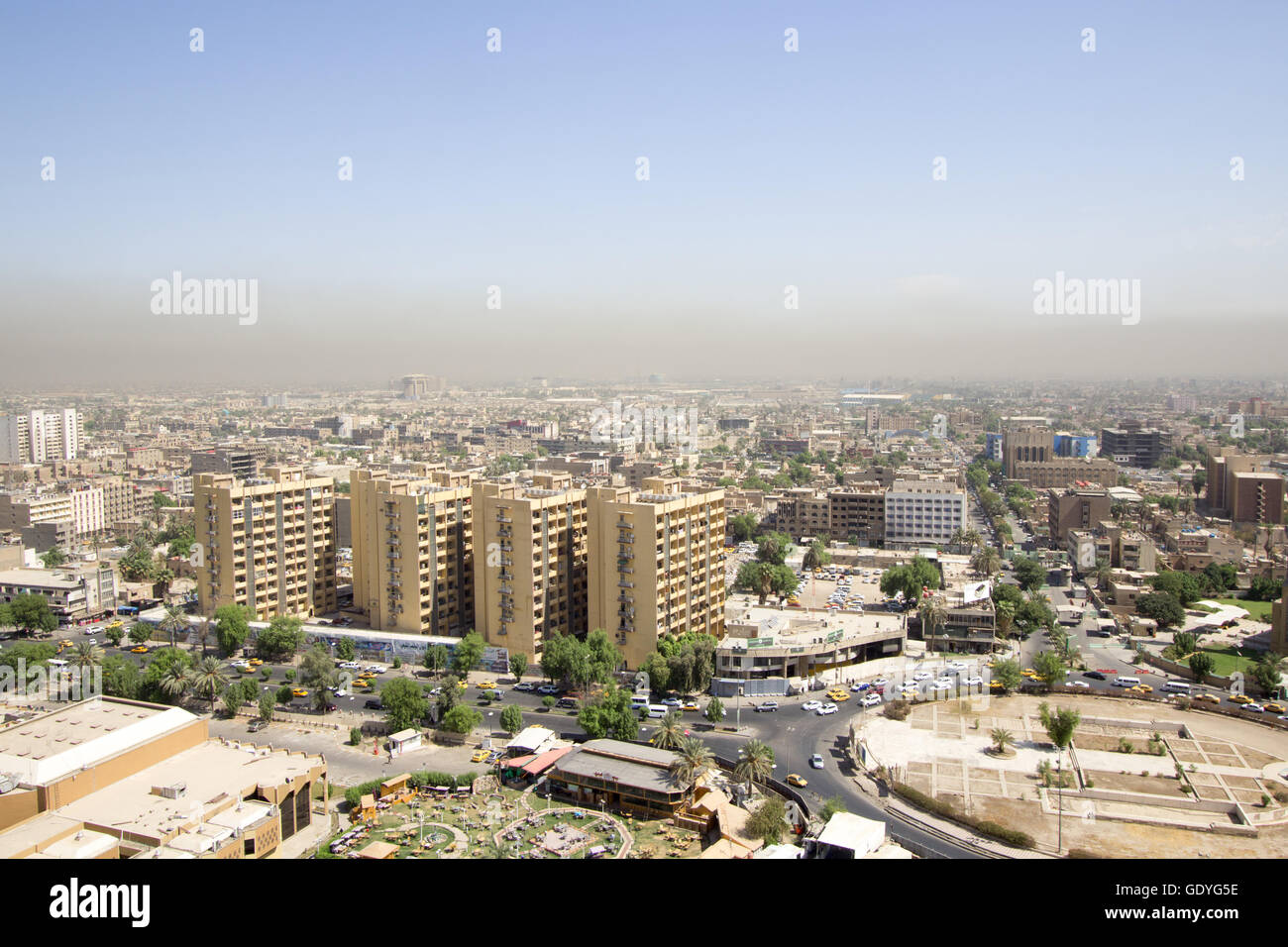 Luftaufnahme der Stadt Bagdad und zeigt wo Wohn komplexe. Die Stadt ...