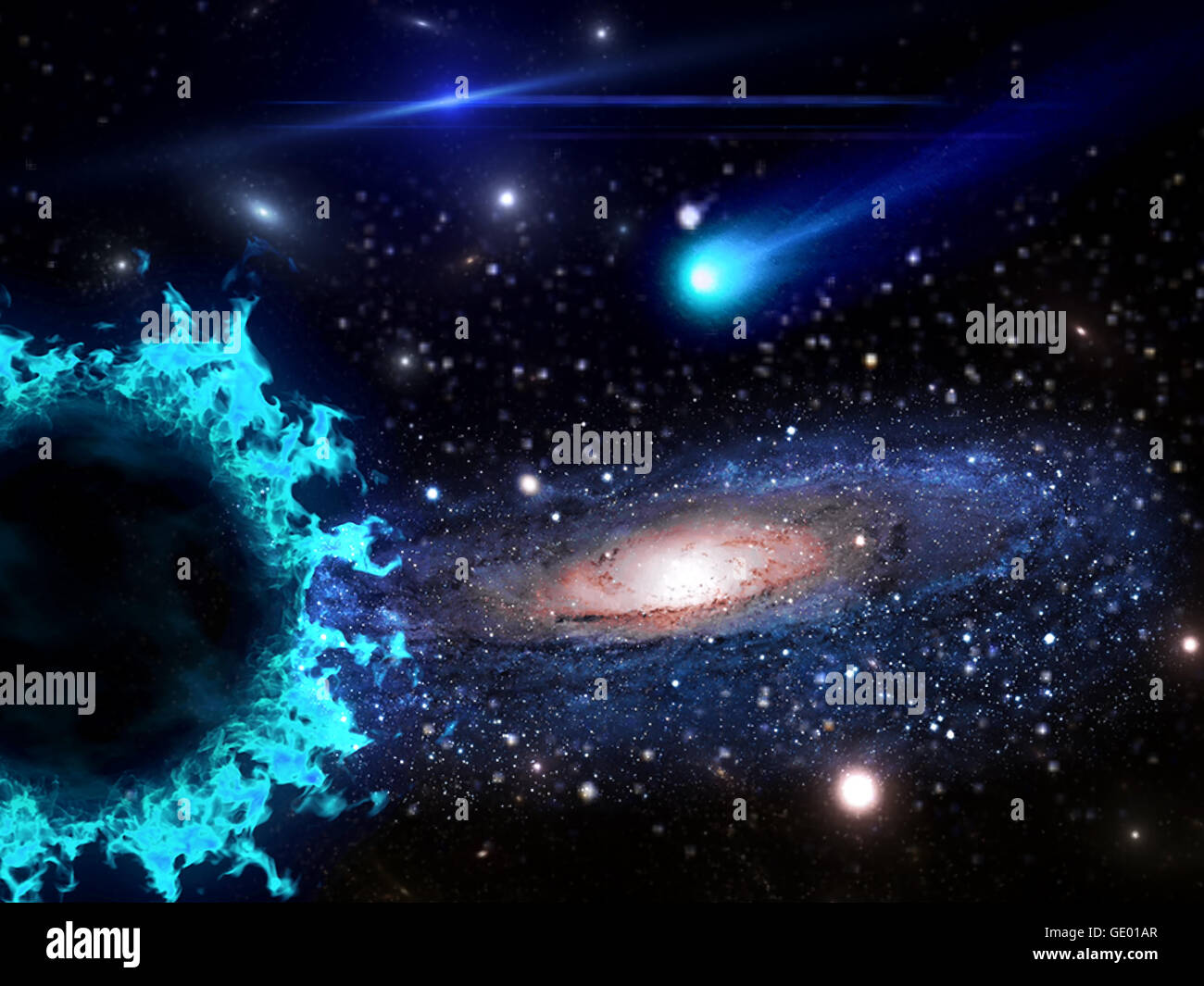 Illustration, Astronomie, Galaxie, hell, Universum, Wissenschaft, Licht, Hintergrund, Design ...