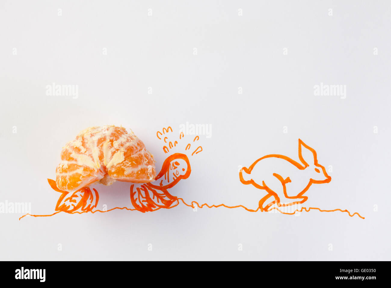 Rabbit and turtle race -Fotos und -Bildmaterial in hoher Auflösung – Alamy