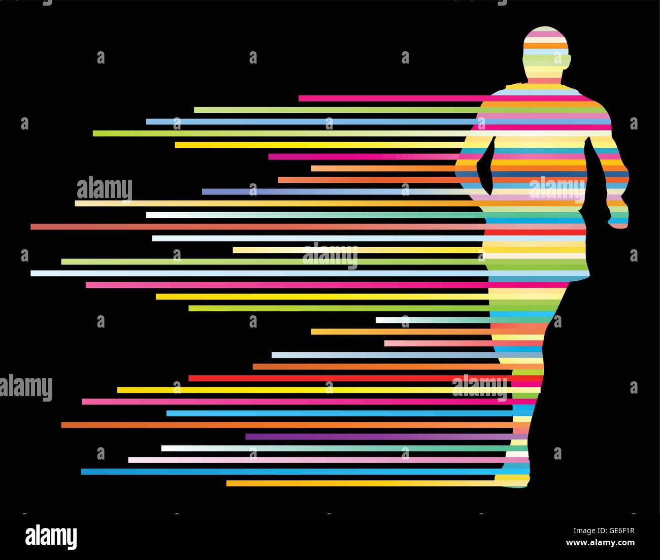 Machte Man Läufer Silhouette Vektor Hintergrund Vorlage Konzept der ...