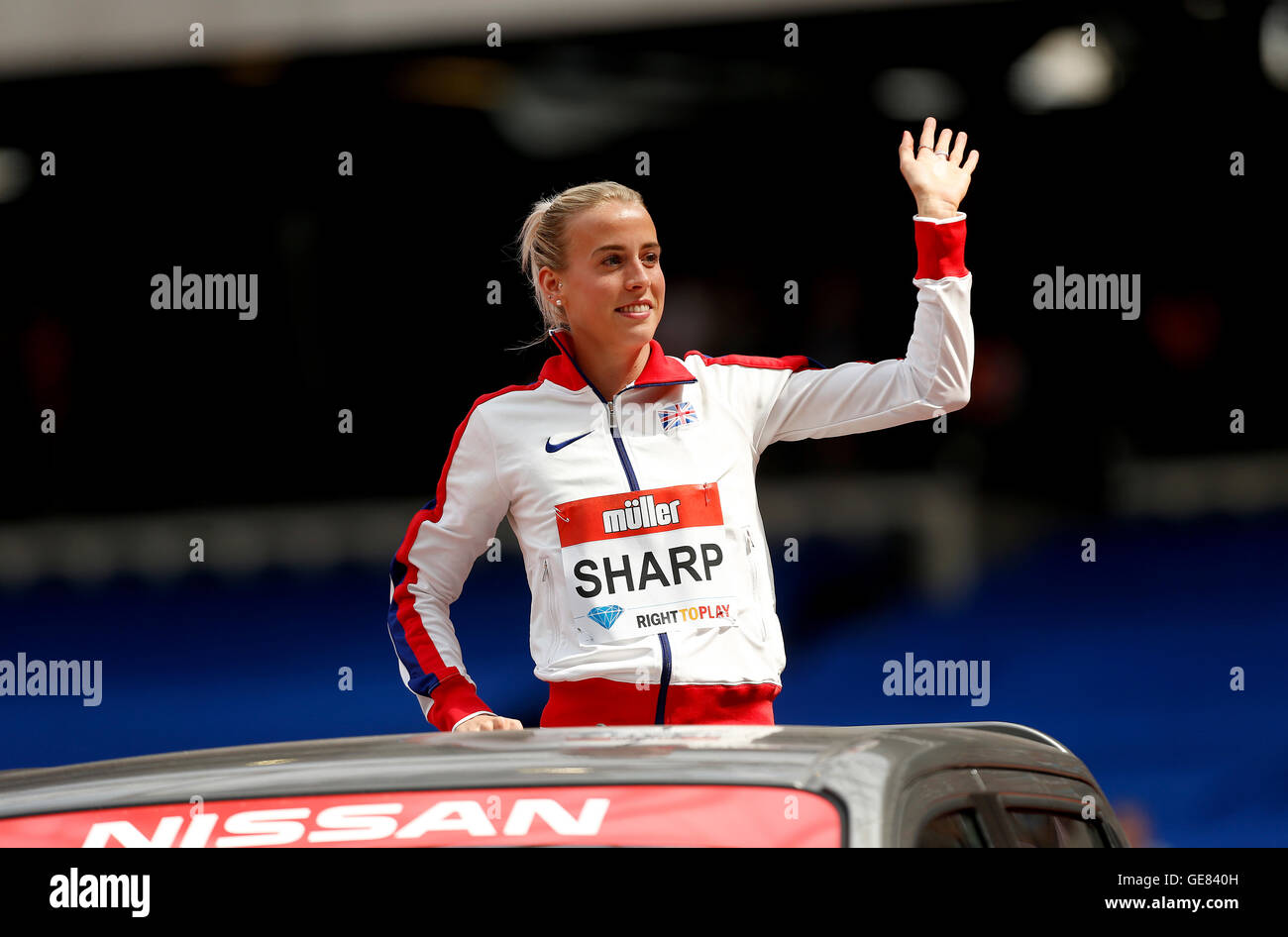 Lynsey Sharp Paraden rund um das Stadion während der Tag der Müller ...